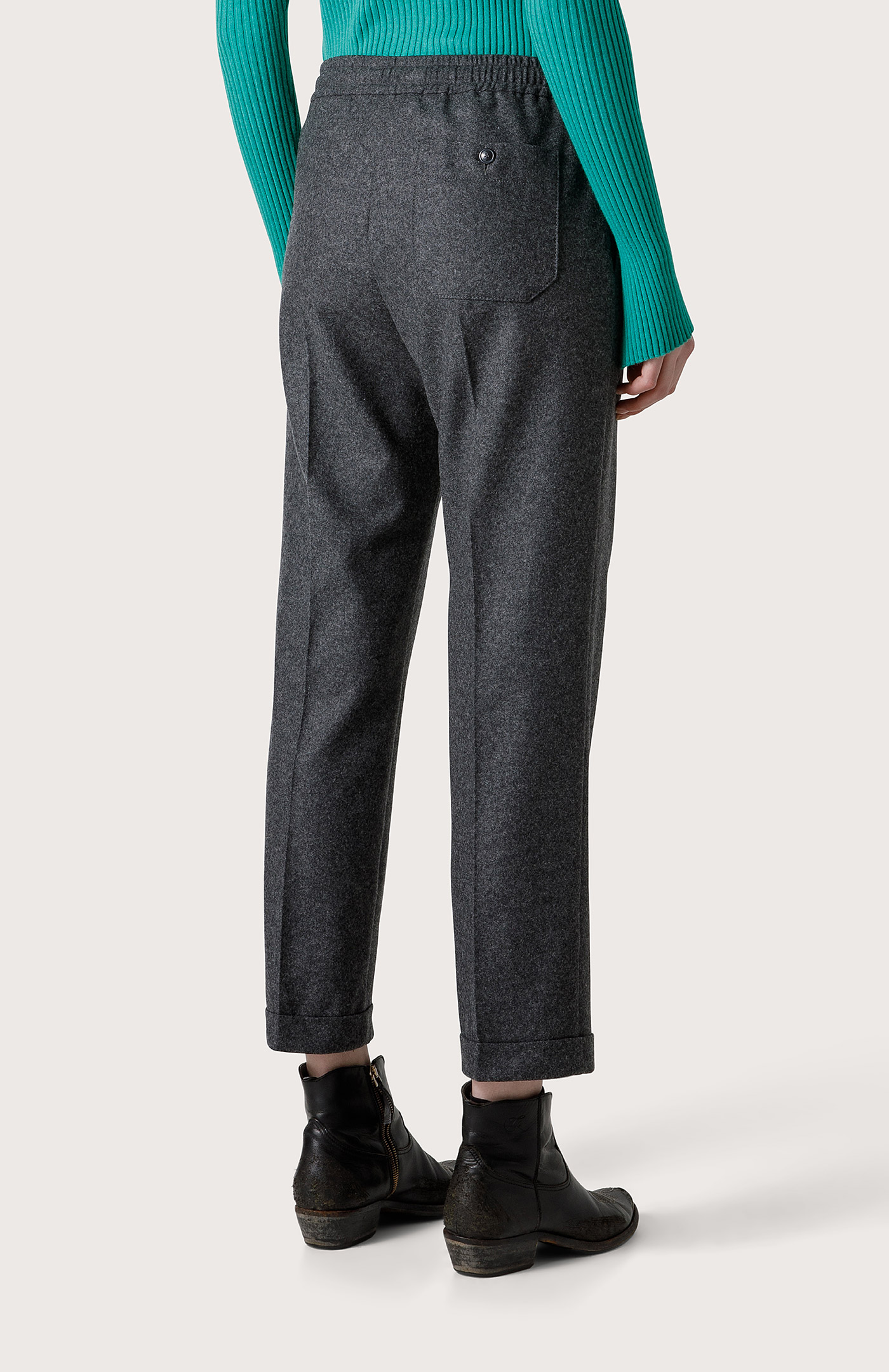 Nohavice grigio flanella lana - Fiorangelo